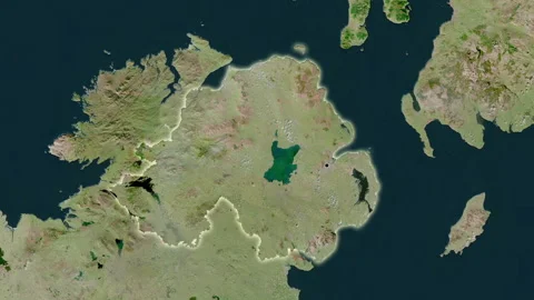 Map Of Northern Ireland Stock Video Footage | Royalty Free Map Of ...