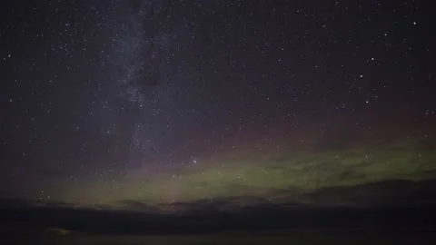 Northern Lights moving across the starry... | Stock Video | Pond5