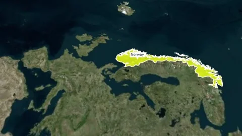 Norway map animation with highlighted co... | Stock Video | Pond5