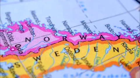 Norway on The Political Map With Gradien... | Stock Video | Pond5