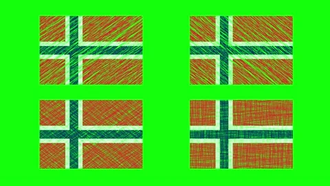 Norway Scribble Animation on Green Scree... | Stock Video | Pond5