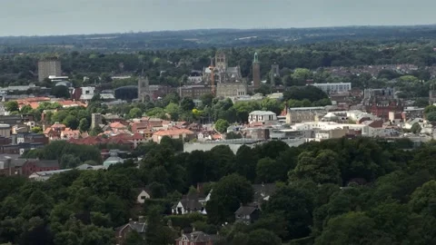Norwick City Centre Aerial View Norfolk ... | Stock Video | Pond5