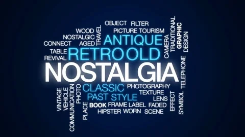 Nostalgia animated word cloud, text desi... | Stock Video | Pond5