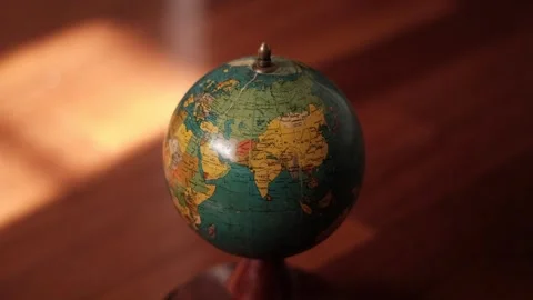 Nostalgic Earth: Slow Motion Spin of Ret... | Stock Video | Pond5