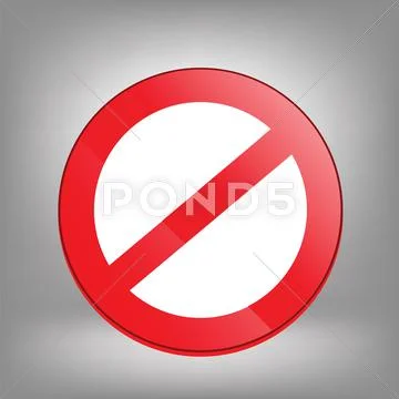 Not allowed sign: Vector, Graphic, Illustration #44023209