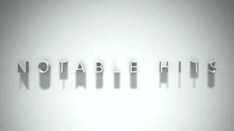 notable hits 3D title animation white t... | Stock Video | Pond5