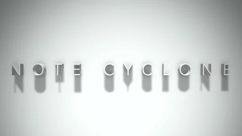 note cyclone 3D title animation white te... | Stock Video | Pond5