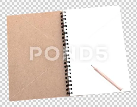 Notebook and pencil on transparent background png file ~ Hi Res #196150898