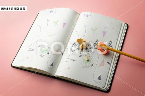Notebook Mockup ~ PSD Photoshop Template #248504180 | Pond5