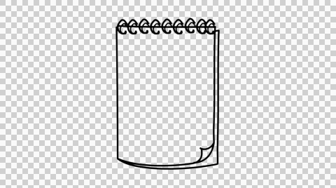 notepad line drawing illustration animat... | Stock Video | Pond5