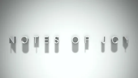 notes of joy 3D title animation white te... | Stock Video | Pond5
