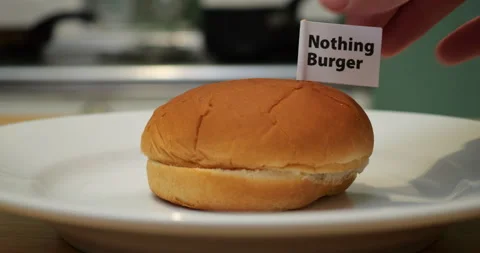 Nothing Burger with toothpick flag | Stock Video | Pond5