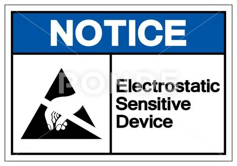 Notice Electrostatic Sensitive Device Symbol Sign, Vector Illustration ...