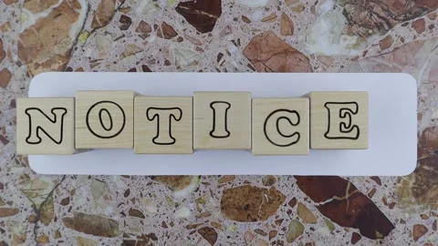 Notices concept with alphabet letters on... | Stock Video | Pond5