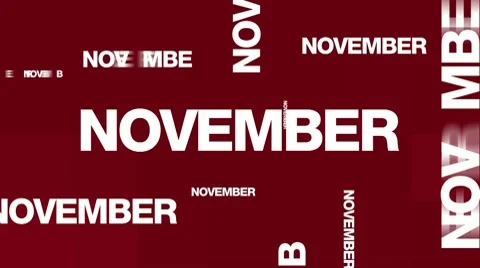 november text animation (hd loop) | Stock Video | Pond5