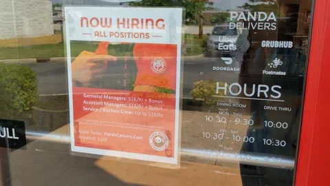 Now Hiring All Positions Panda Express | Stock Video | Pond5