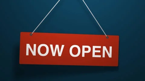 Now Open Sign Stock Video Footage | Royalty Free Now Open Sign Videos ...