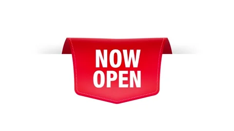 Now Open Banner Stock Footage ~ Royalty Free Stock Videos | Pond5