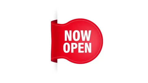 Now Open Banner Stock Footage ~ Royalty Free Stock Videos | Pond5
