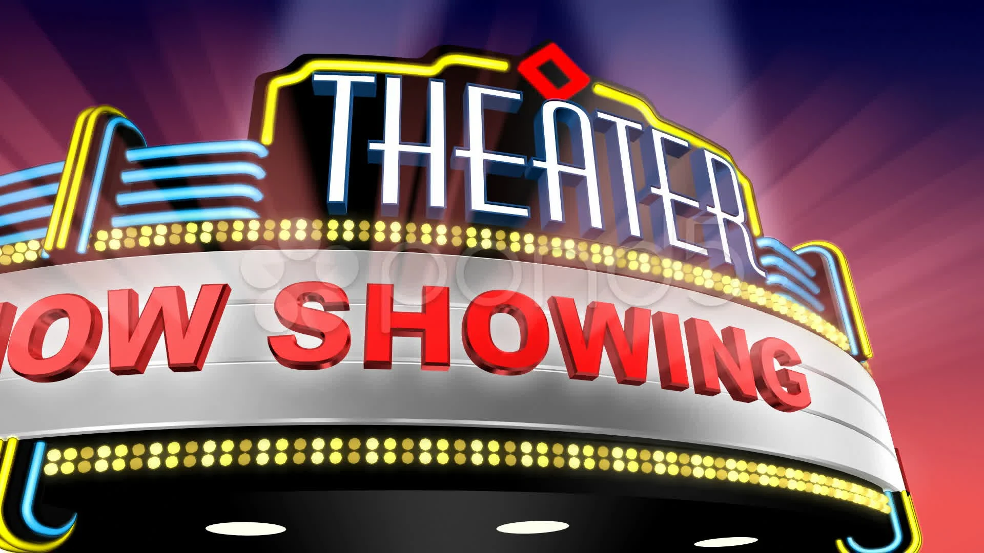 Now Showing Lighted Sign