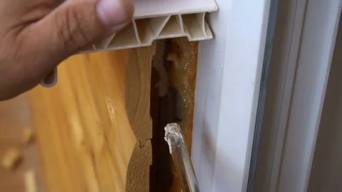 Polyurethane Foam Window Stock Footage ~ Royalty Free Stock Videos | Pond5