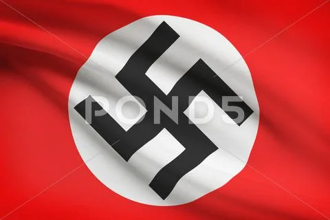 Nsdap flag blowing in the wind. part of a series.: Royalty Free #33535046