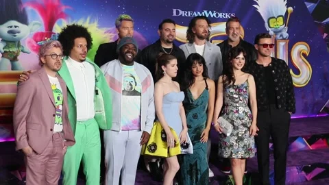NSYNC and Cast of 'Trolls Band Together' | Stock Video | Pond5