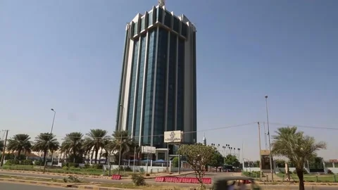 NTC Tower in Nile Street, Burri, Khartou... | Stock Video | Pond5