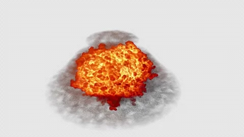 Nuclear Atom bomb explosion top down vie... | Stock Video | Pond5
