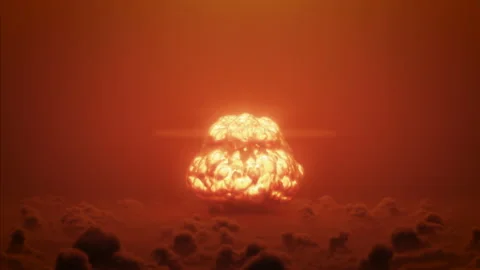 Nuclear explosion above the clouds | Stock Video | Pond5