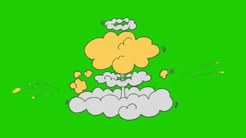 Nuclear Explosion Cartoon Elements Anima... | Stock Video | Pond5