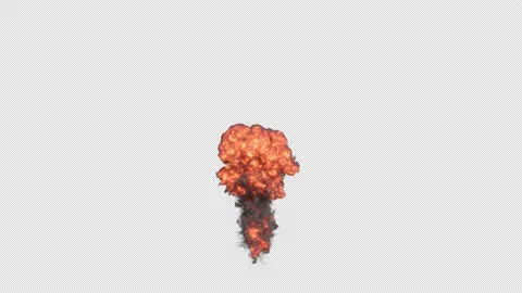 Nuclear Explosion with Isolated Alpha Ch... | Stock Video | Pond5