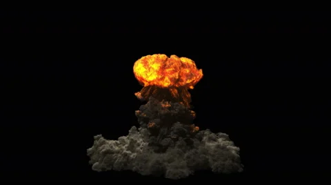 Nuclear explosions in 4K | Stock Video | Pond5