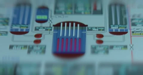 Nuclear Power Plant control interface | Stock Video | Pond5