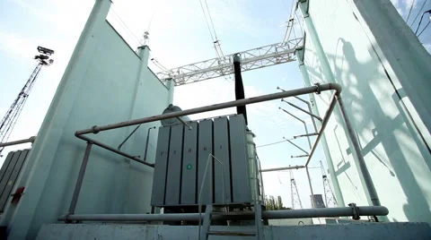 A nuclear power station. Transformer. | Stock Video | Pond5