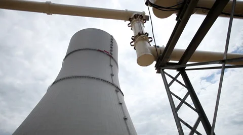 Nuclear power station. Transformers of n... | Stock Video | Pond5