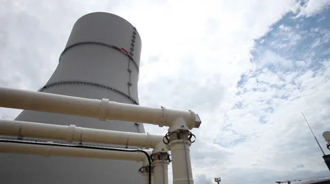 Nuclear power station. Transformers of n... | Stock Video | Pond5