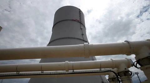 Nuclear power station. Transformers of n... | Stock Video | Pond5