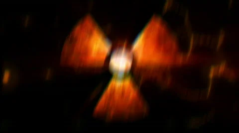 nuclear radiation weapon symbol | Stock Video | Pond5