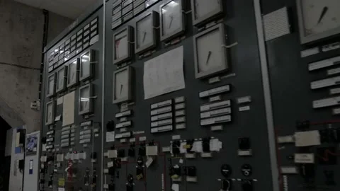 nuclear reactor control panel at the Che... | Stock Video | Pond5