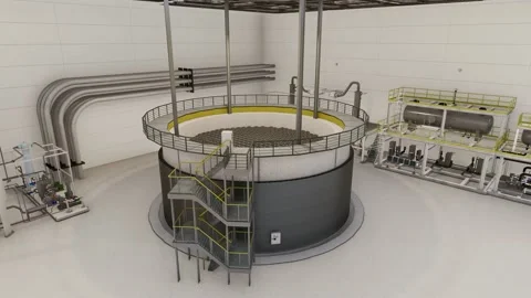 Nuclear Reactor Interior View at the pow... | Stock Video | Pond5