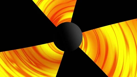 Nuclear symbol flashing icon loop | Stock Video | Pond5