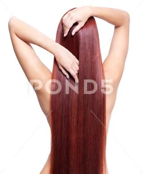 Nude woman with long red hair Portrait of beautiful young nude woman with ... ~ Premium Photo ...