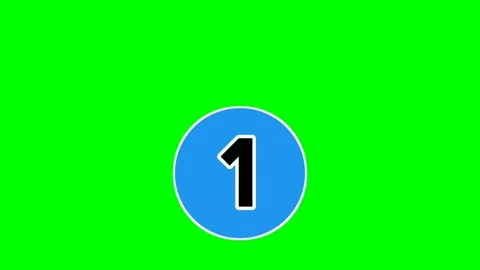 Number 1 one animation green screen.flat... | Stock Video | Pond5