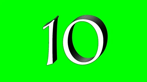 Number 10 ten animation green screen .mo... | Stock Video | Pond5