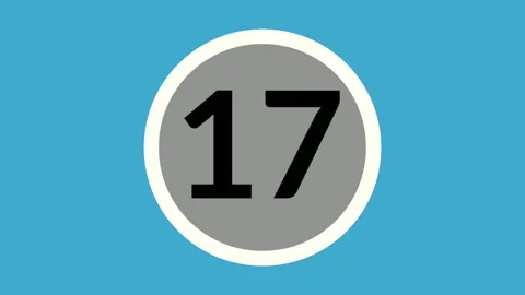 Number 17 Images Stock Footage ~ Royalty Free Stock Videos | Pond5