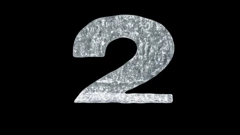 Number 2 - Animated Ice Water Numbers Co... | Stock Video | Pond5