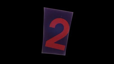 Number 2 in Paper Cut Letter. Ransom Let... | Stock Video | Pond5