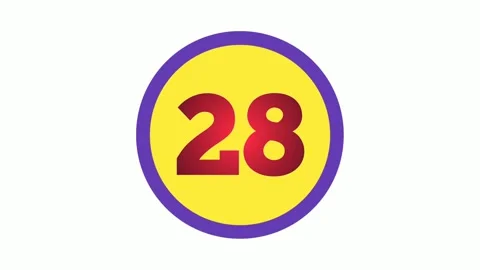 Number 28 sign symbol animation motion g... | Stock Video | Pond5