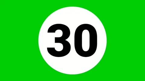 Number 30 cartoon animation on white sph... | Stock Video | Pond5